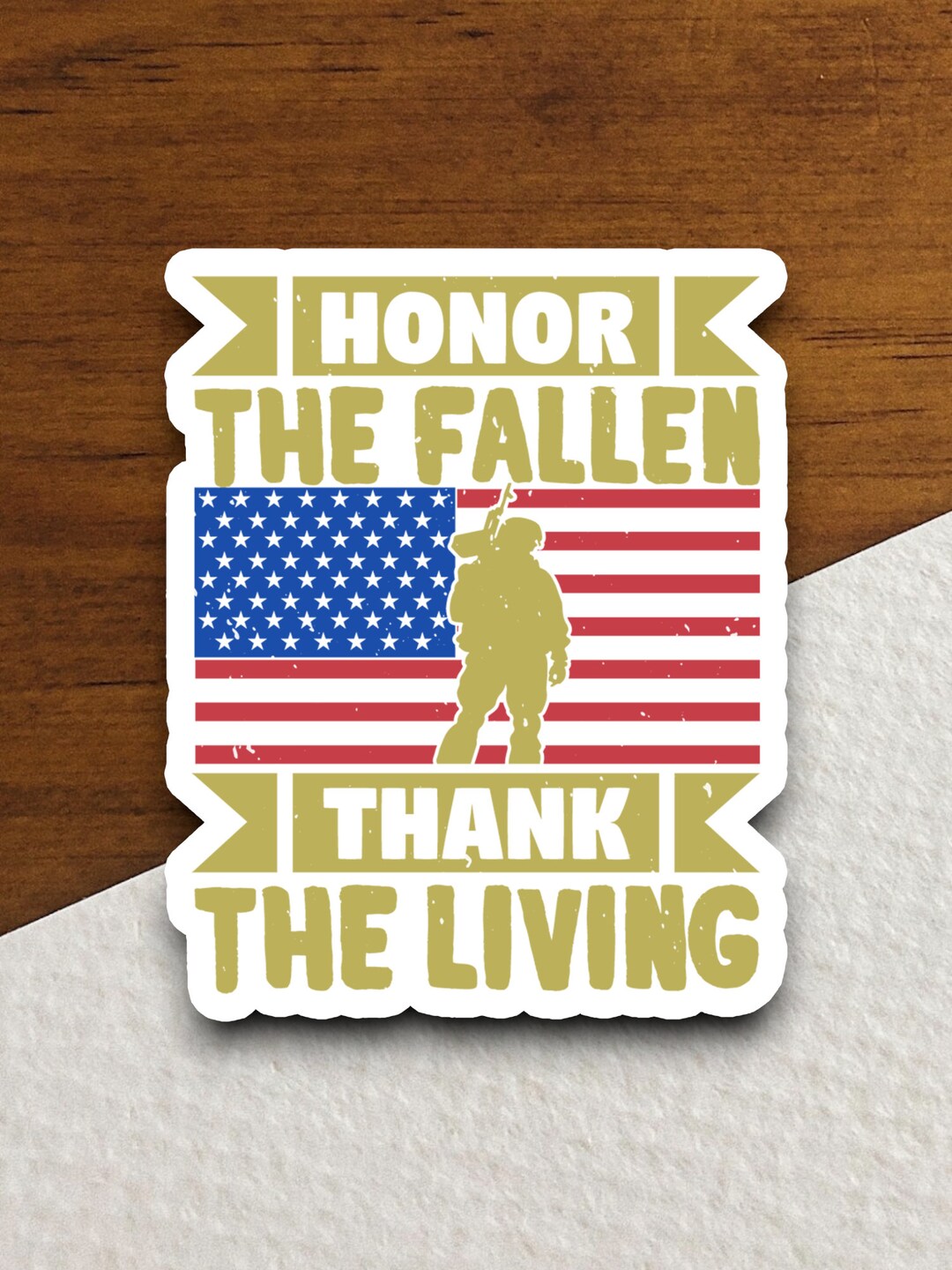 Honor the Fallen Thank the Living Sticker, Military Sticker, Honor ...