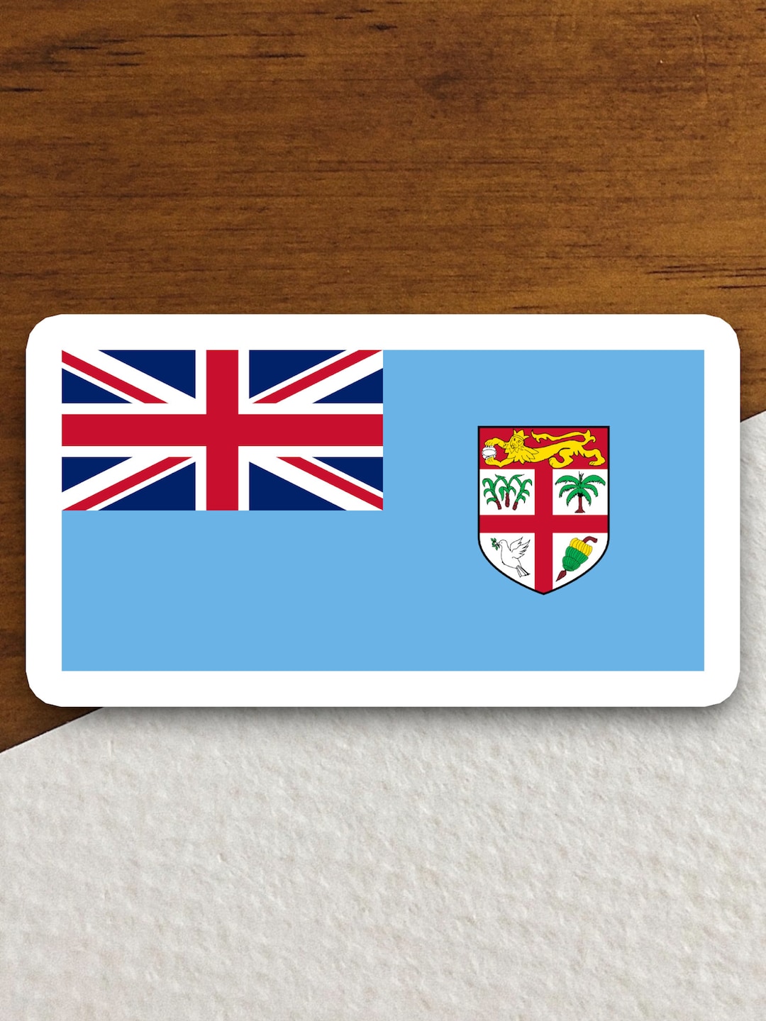 Fiji Country Flag Sticker, International Country Sticker, International ...