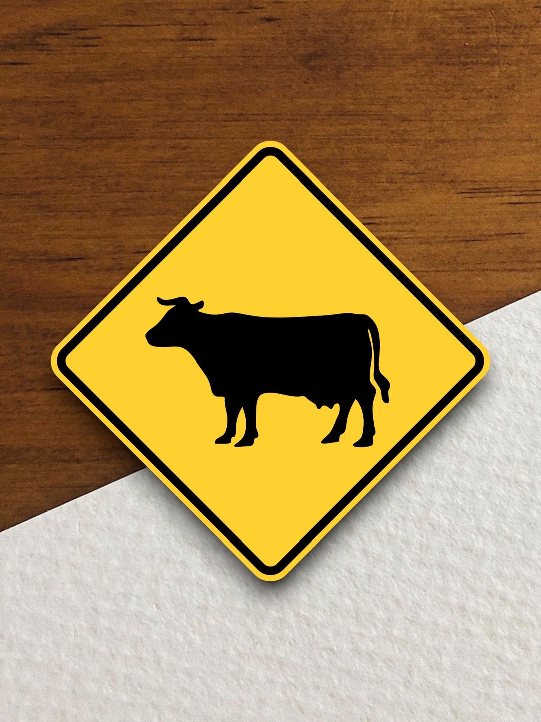 Cattle Road Sign Stickers, Room Decor, Traffic Sticker, Road Sign ...