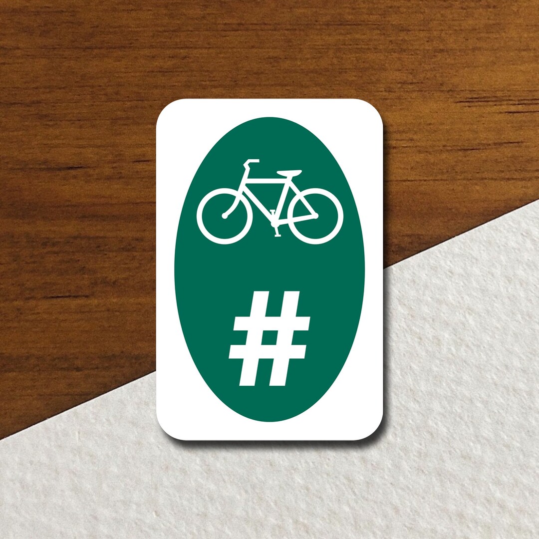 Traffic Signcustom Bicycle Route Road Sign Stickers, Room Décor Traffic ...