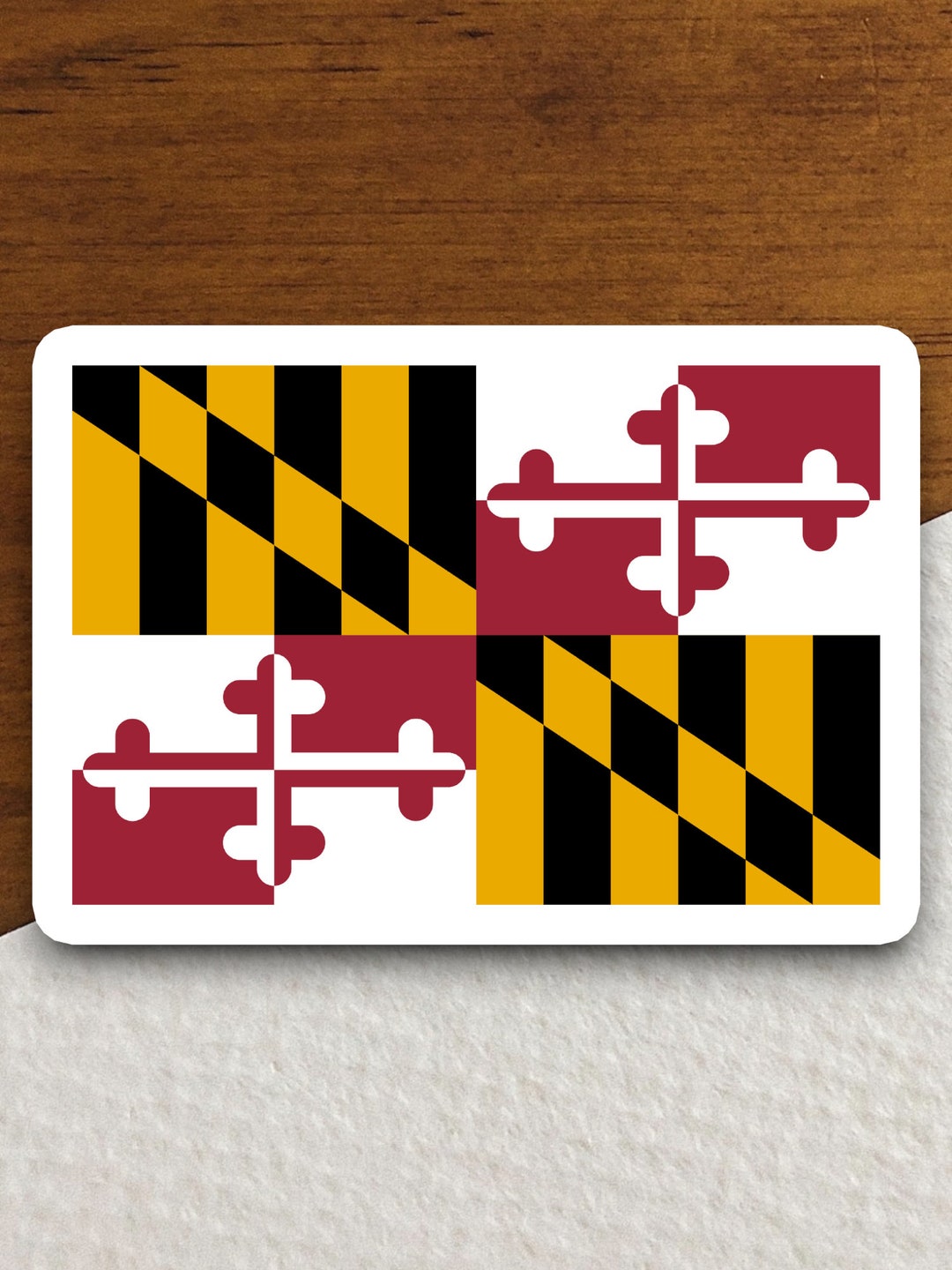 Maryland State Sticker, Maryland Flag Sticker, Pennant Sticker, Banner ...