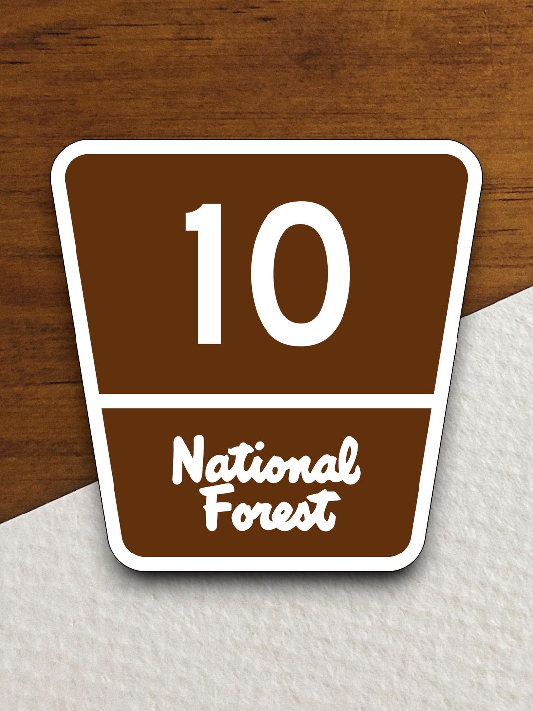 Forest Route 10 Road Sign Sticker, Road Trip Sticker, Highway Sign ...