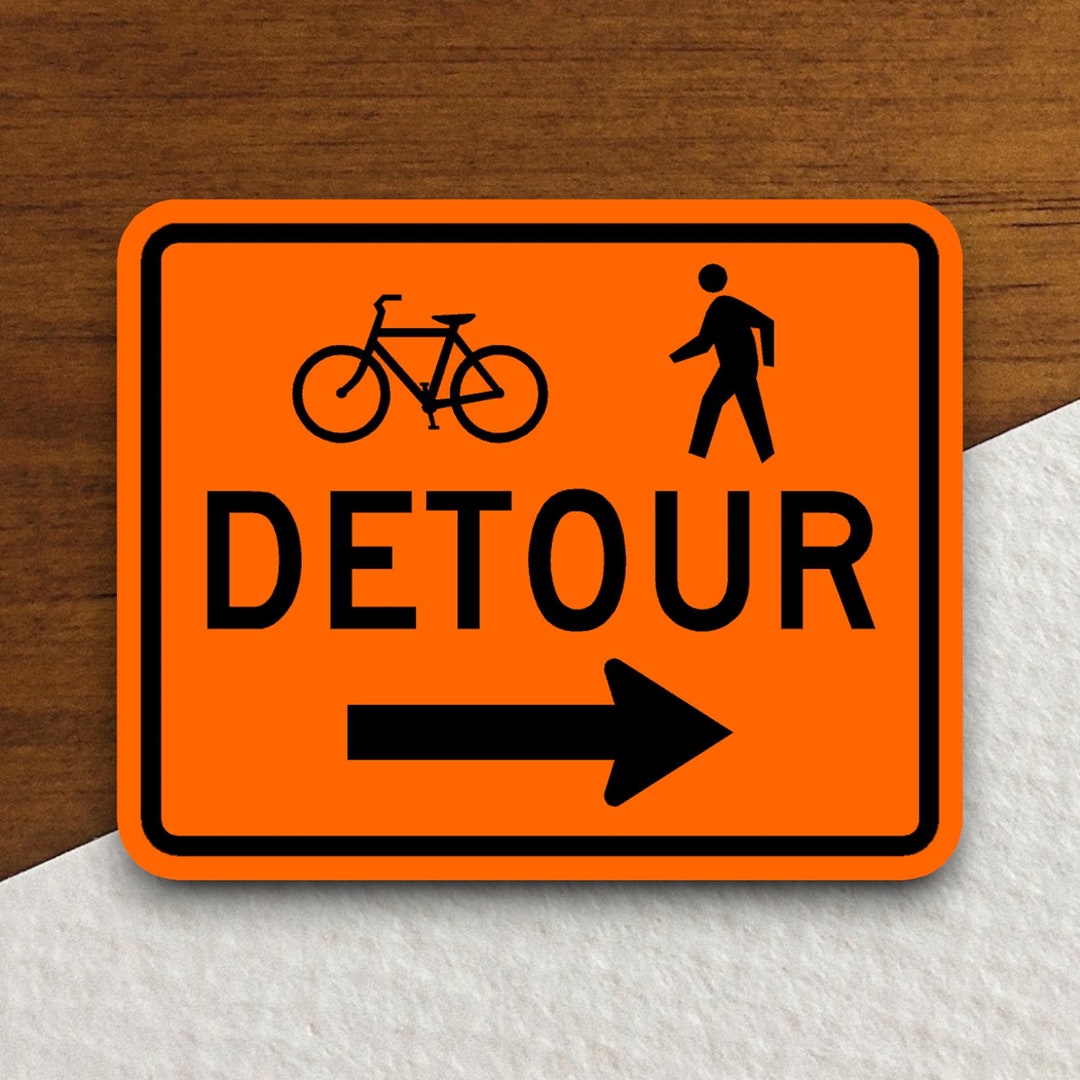 Traffic Signdetour Road Sign Stickers, Room Décor Traffic Sticker, Road ...