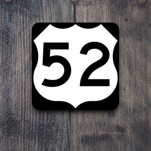 United States Route 52 Sticker Road Sign Sticker Travel - Etsy