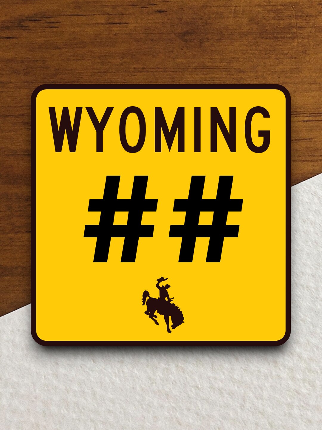 Custom Wyoming State Route Road Sign Sticker, Road Trip Sticker ...