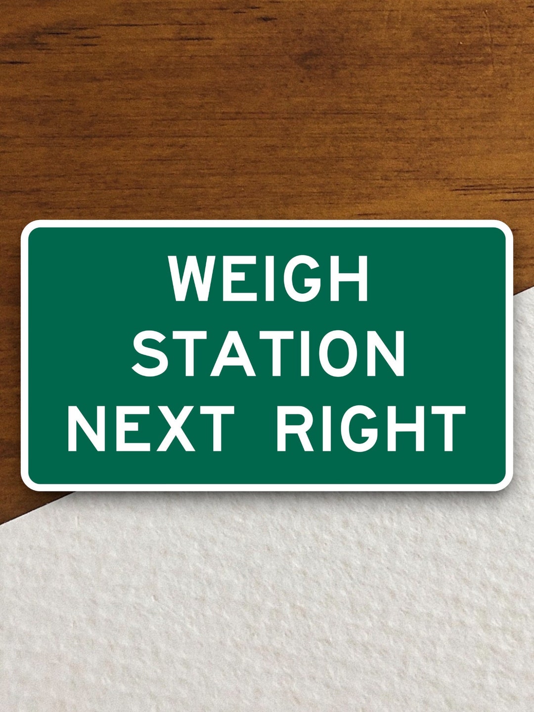 Weigh Station Next Right Road Sign Stickers Traffic Sticker, Road Sign ...
