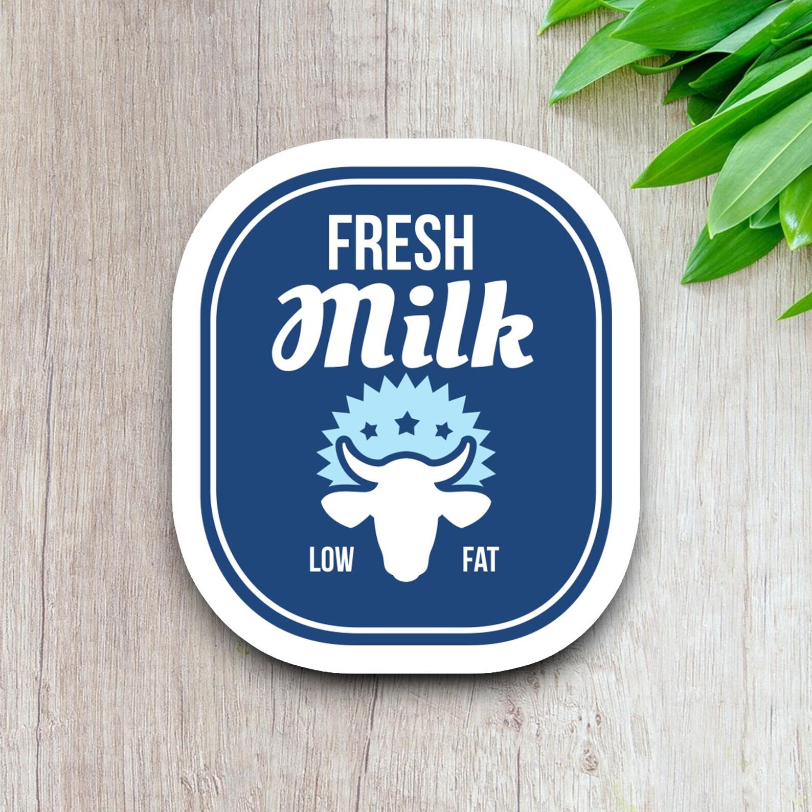 Fresh Milk Low Fat Sticker, Funny Sticker, Humor Sticker, Phrase ...