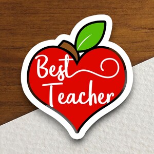 Teacher Apple Sticker, Teacher Sticker, Education Sticker, School ...