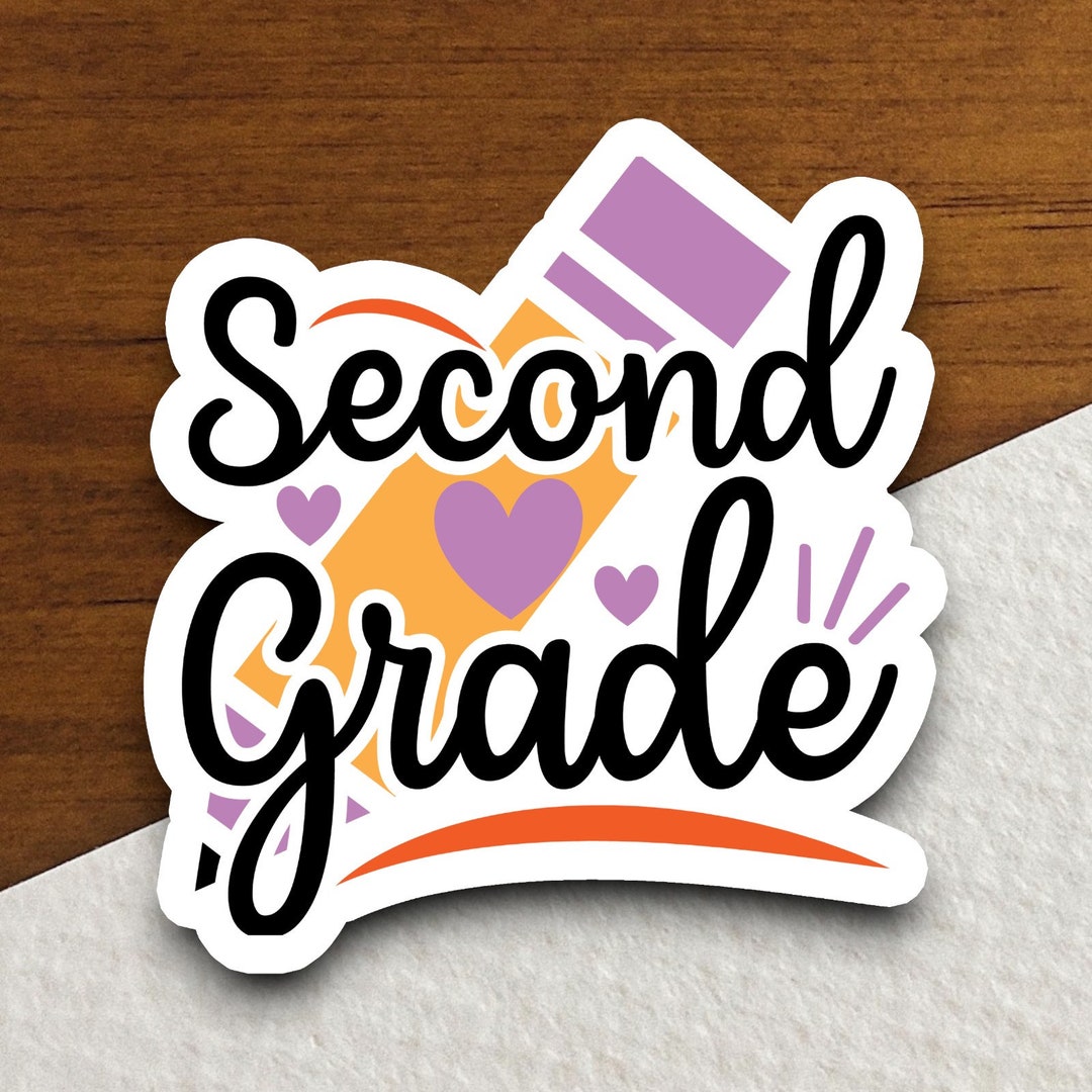 Second Grade Sticker, Teacher Sticker, Education Sticker, School ...