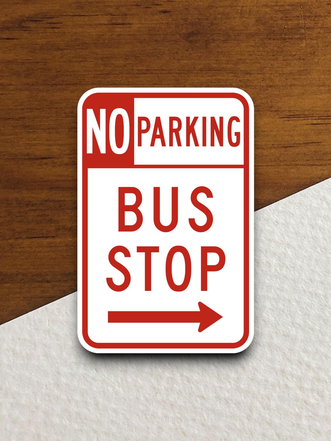 No Parking Bus Stop Sticker United States Road Sign Decal - Etsy
