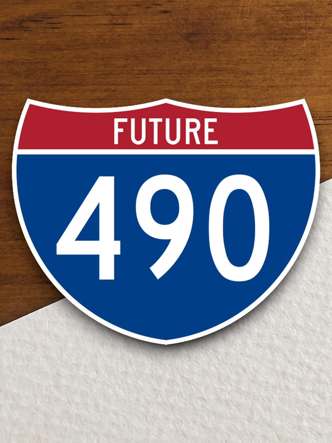 Interstate Route 490 Future Sticker, Interstate Highway Sign Expressway ...