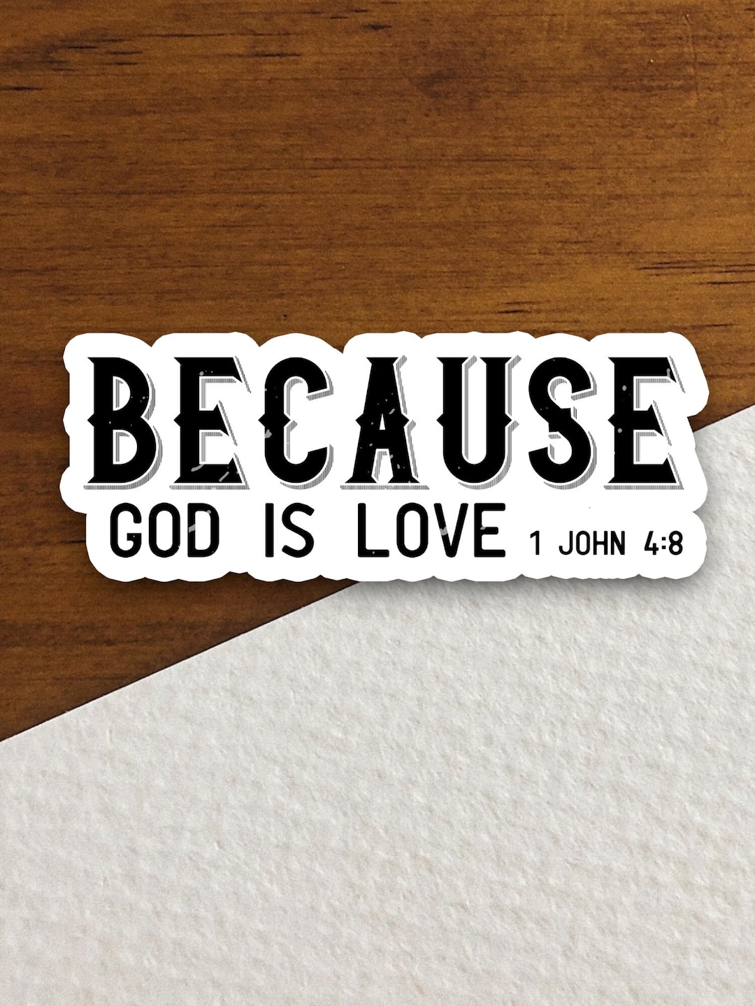 Because God is Love Sticker, Religious Sticker, God Sticker, Faith ...