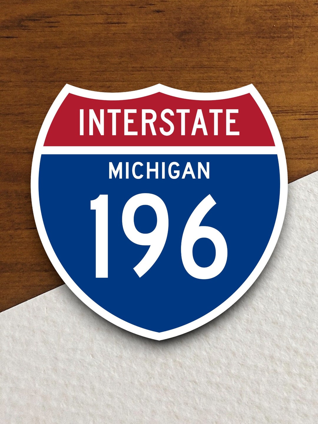Interstate Route 196 Michigan Sticker, Interstate Highway Sign ...