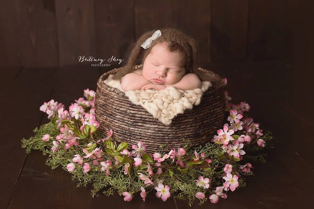 Chocolate Bunny Bonnet PDF PATTERN Newborn Baby Toddler Knit Bonnet Hat ...