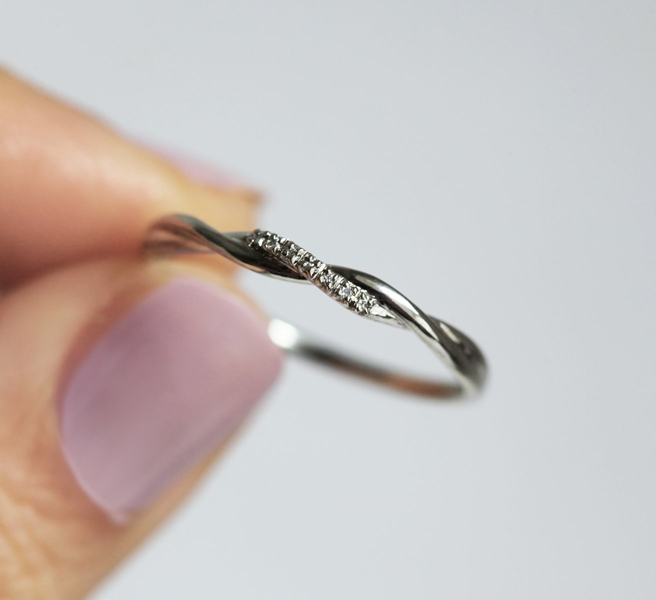 Twisted Band Rope Wedding Ring Twisted Rope Diamond Ring | Etsy