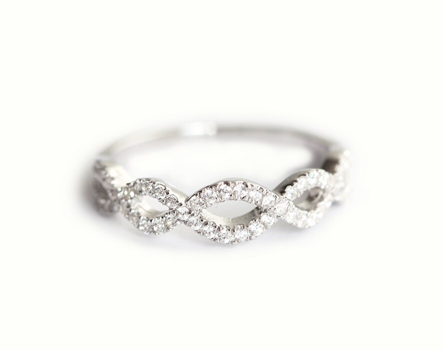 Infinity Diamond Ring Infinity Wedding Ring Diamond Wedding - Etsy