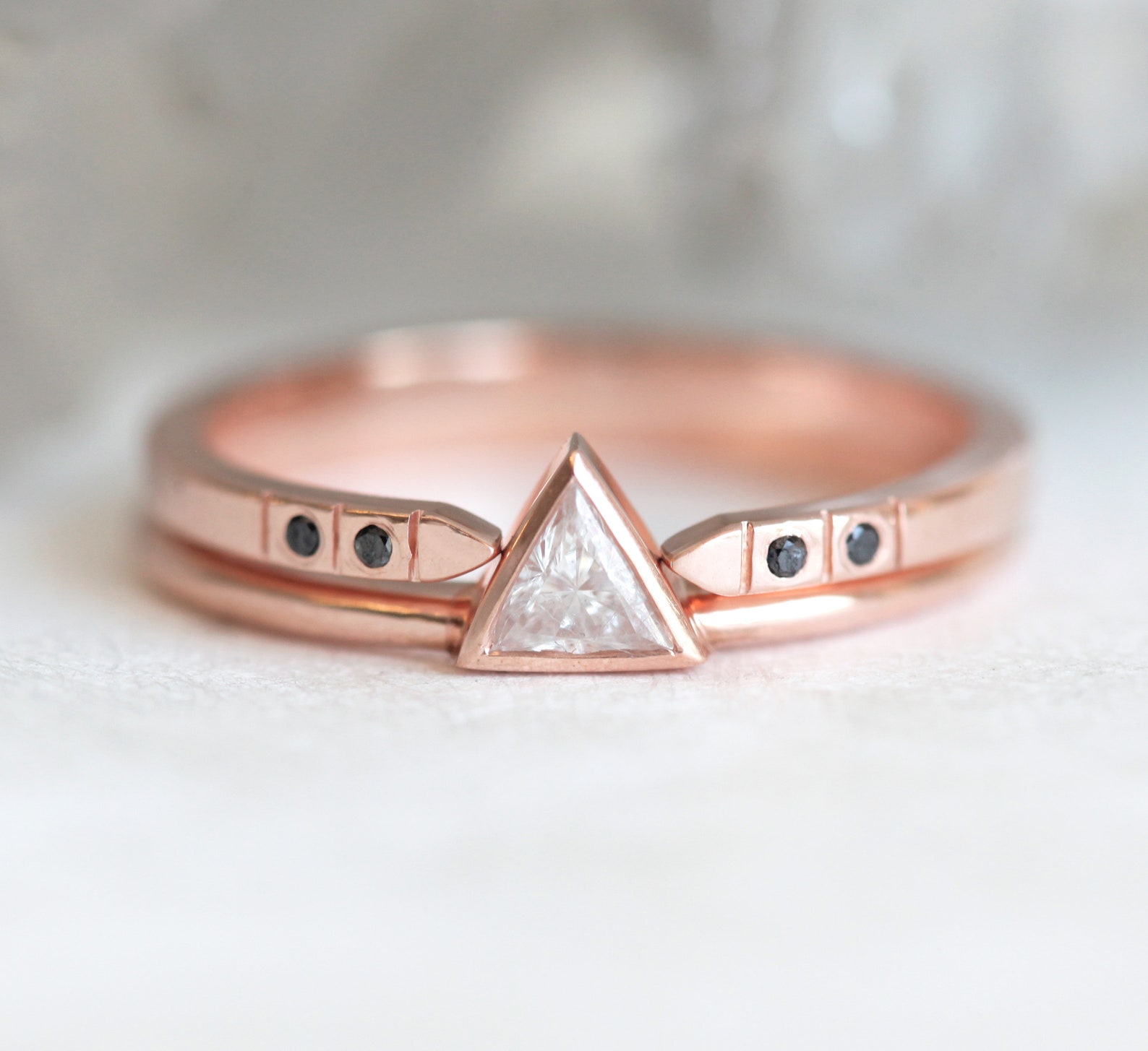 Diamond Knuckle Ring Rose Gold Diamond Ring Rose Gold Black - Etsy