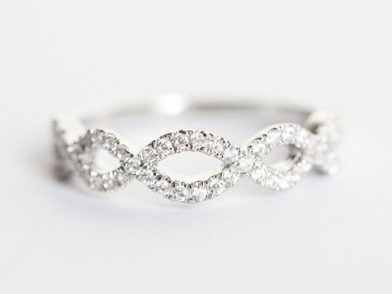 Infinity Diamond Ring Infinity Wedding Ring Diamond Wedding - Etsy