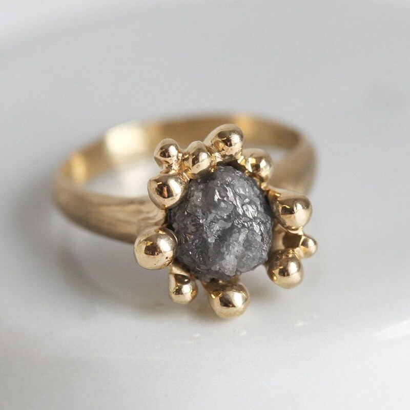 Raw Diamond Ring - Etsy