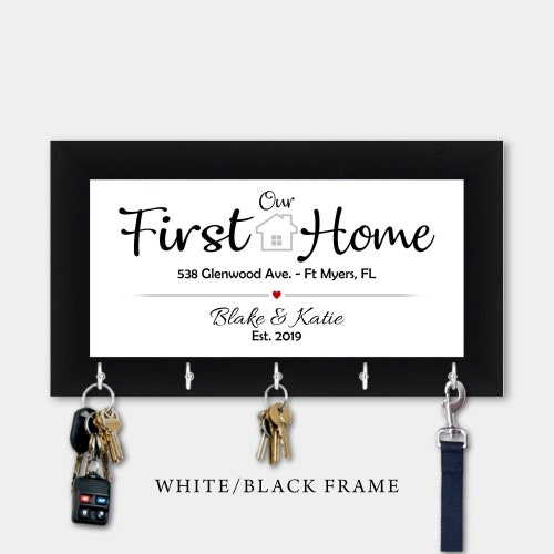 Key Holder for Wall / Personalized Key Hanger / New Home Sign - Etsy