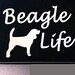 Beagle Life 6" Sticker *E754* Rabbit Hunt Decal Vinyl E Collar Beagle ...
