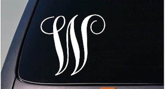 Letter W 6 Monogram Sticker Decal Truck Car Window Teach | Etsy