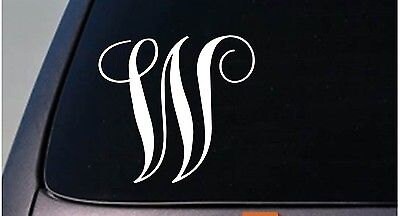 Letter W 6 Monogram Sticker Decal Truck Car Window Teach | Etsy