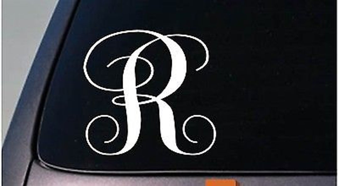 Letter R 6" Monogram Sticker Decal Truck Car Window Teach Craft ...