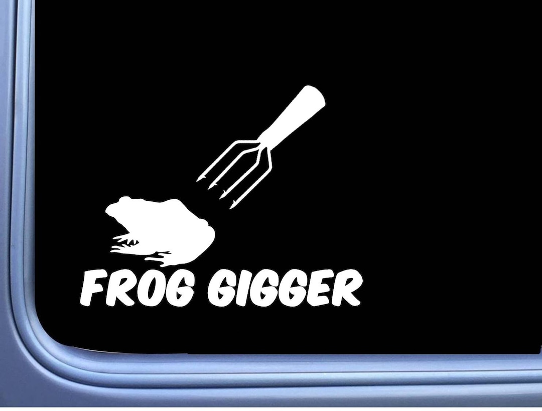 Frog Gigger TP 727 Vinyl 6" Decal Sticker Bullfrog Fried Legs Gig - Etsy
