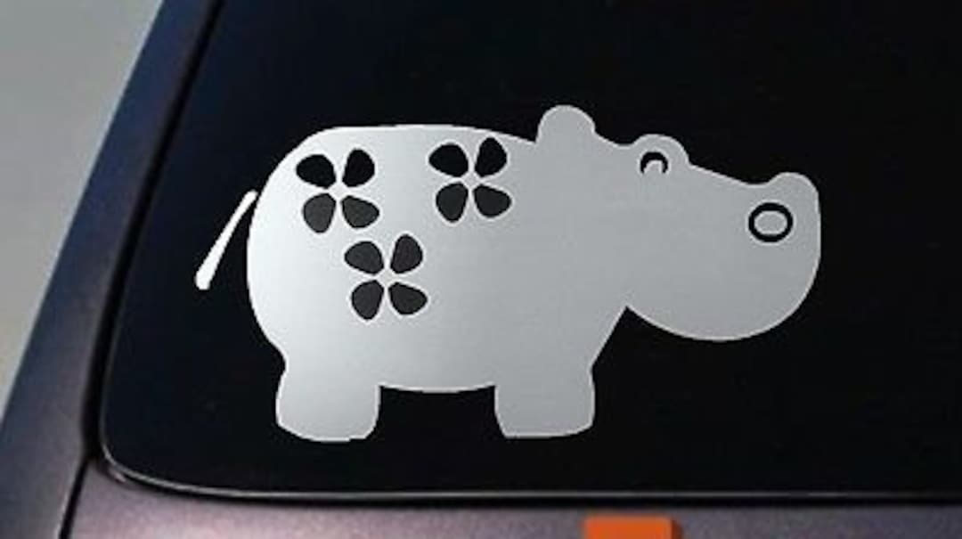 Hippo Sticker Decal Cute Funny Laptop Owl Window Car Hippo 5" - Etsy