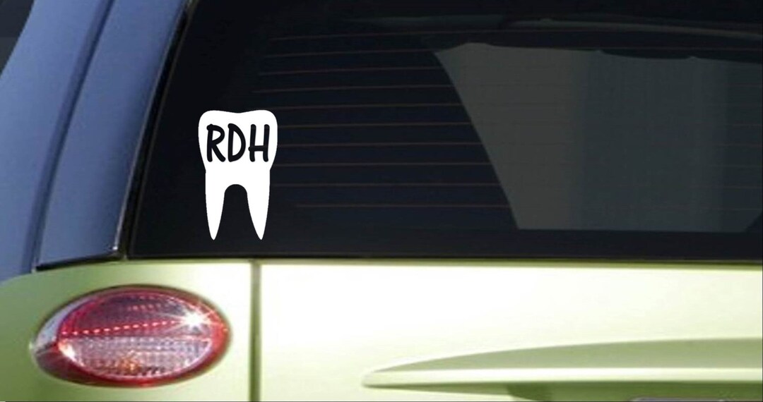 RDH Tooth *I379* 6 Inch Tall Sticker Decal Dentistry Dental Hygienist ...