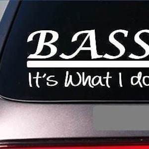 Bass Sticker Decal *E296* Drum Sticks Fishing Boat Outboard Guitar Band ...