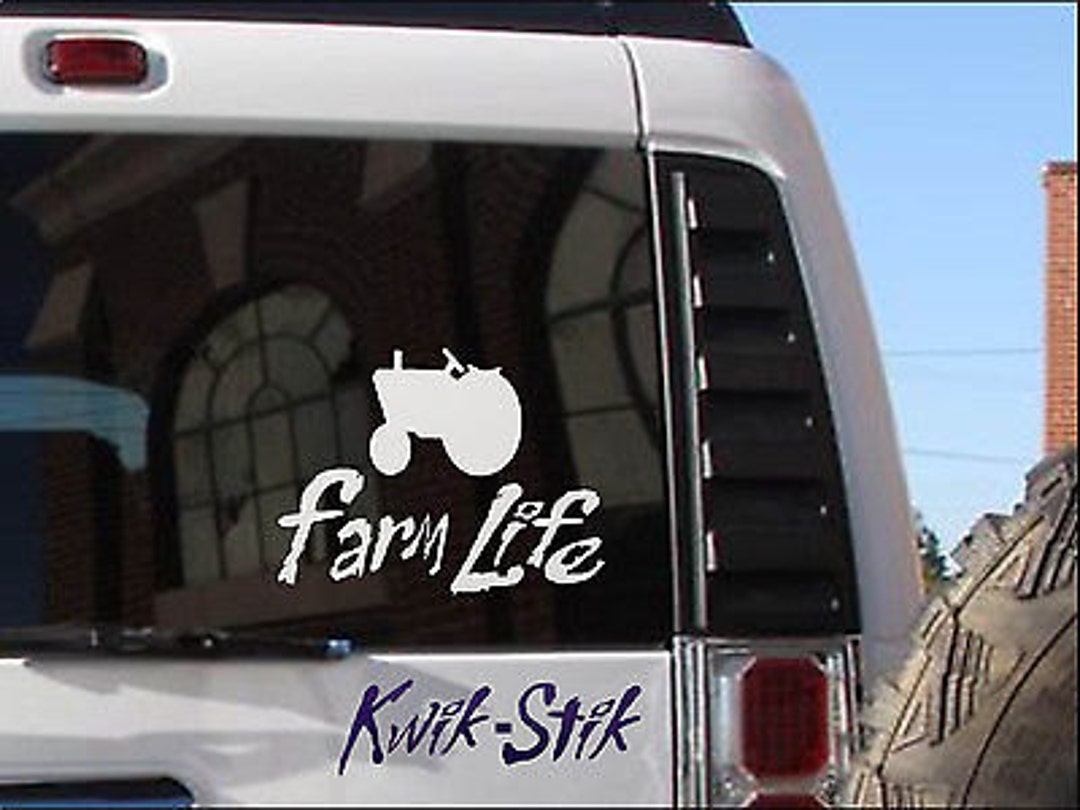Farm Life Tractor Sticker Decal Combine Garden Rake Plow Crops ...