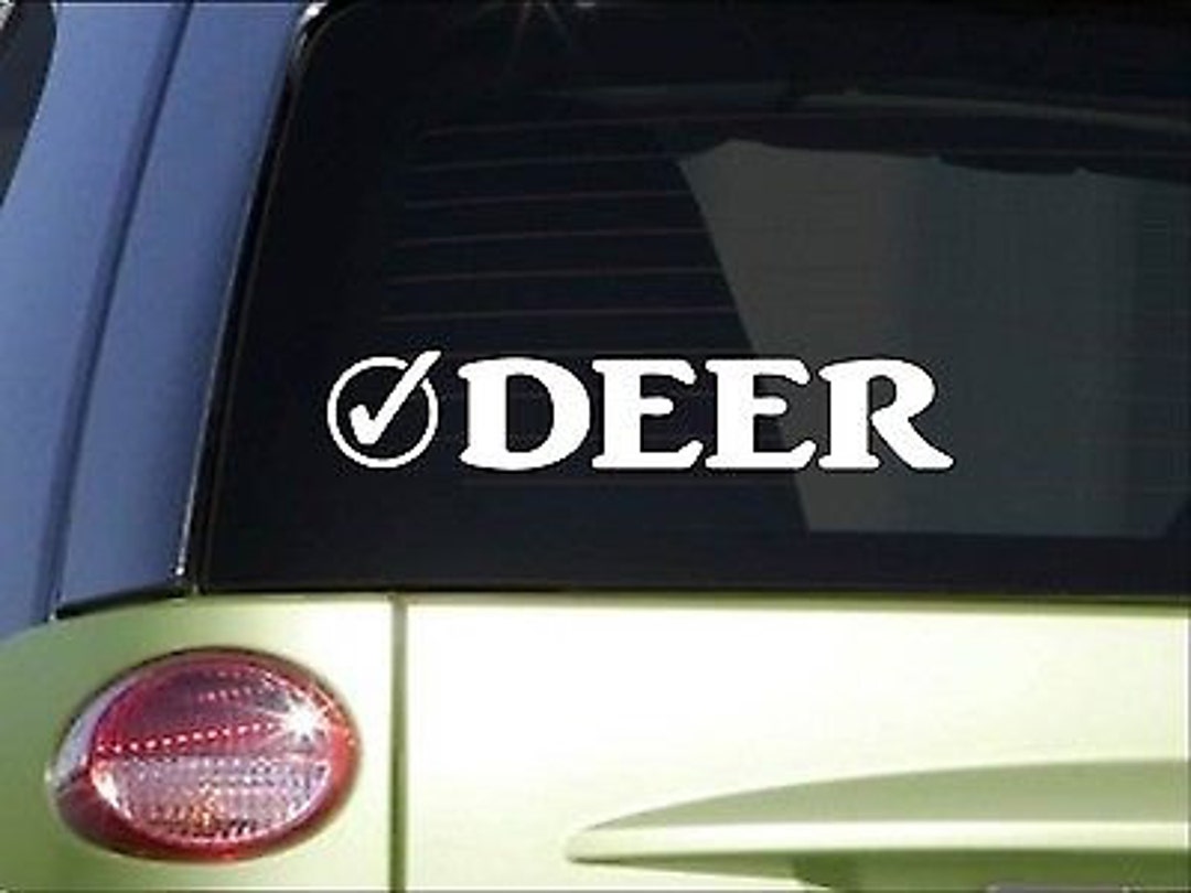 Deer Check *I039* 8" Sticker Decal Deer Hunting Deerstand Buck Grunt ...