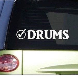 Drums Check *I021* 8" Sticker Decal Vinyl Snare Bass Sticks Marching ...