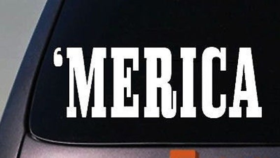 Merica Sticker Funny Window Wall Vinyl Decal Joke Gag America | Etsy