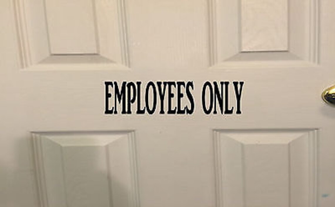 Employees Only H917 8 Inch Decal Sticker Store Sign Door | Etsy