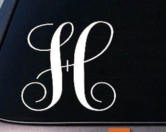 Letter K 6 Monogram Sticker Decal Truck Car Window Teach | Etsy