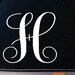 Letter H 6" Monogram Sticker Decal Truck Car Window Teach Craft ...