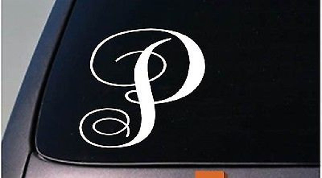 Letter P 6" Monogram Sticker Decal Truck Car Window Teach Craft ...