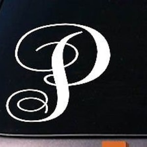 Letter P 6" Monogram Sticker Decal Truck Car Window Teach Craft ...
