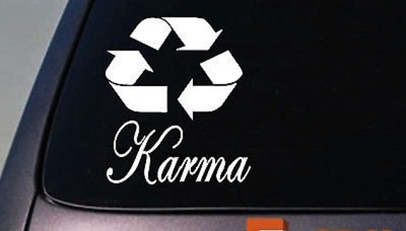 Karma Recycle Sticker Decal Funny Vinyl Window Laptop Sticker - Etsy