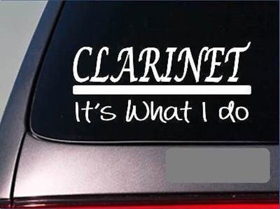 Clarinet Sticker Decal E313 Horn Brass Trumpet Flute Band | Etsy