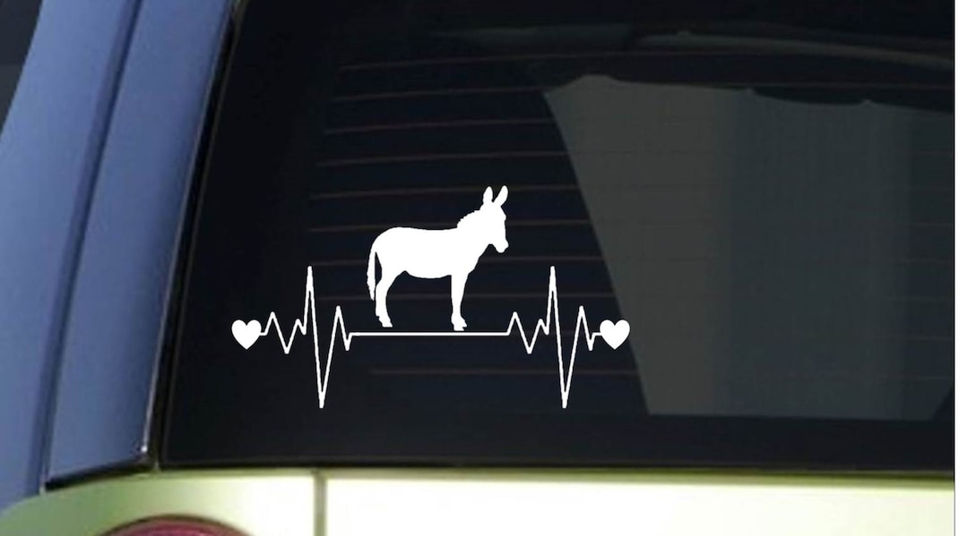 Donkey Heartbeat Lifeline I207 Sticker Decal Burro Mule - Etsy