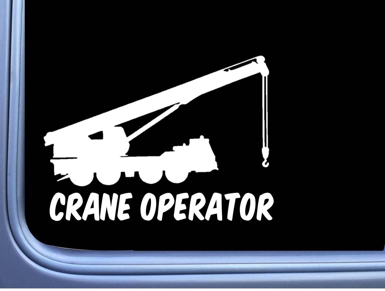 Crane Operator L991 8 Inch Sticker Decal Operator Construction | Etsy