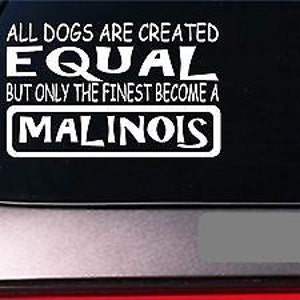 Malinois Equal Sticker *G680* 8" Vinyl Schutzhund Police K9 Sleeve Swat ...