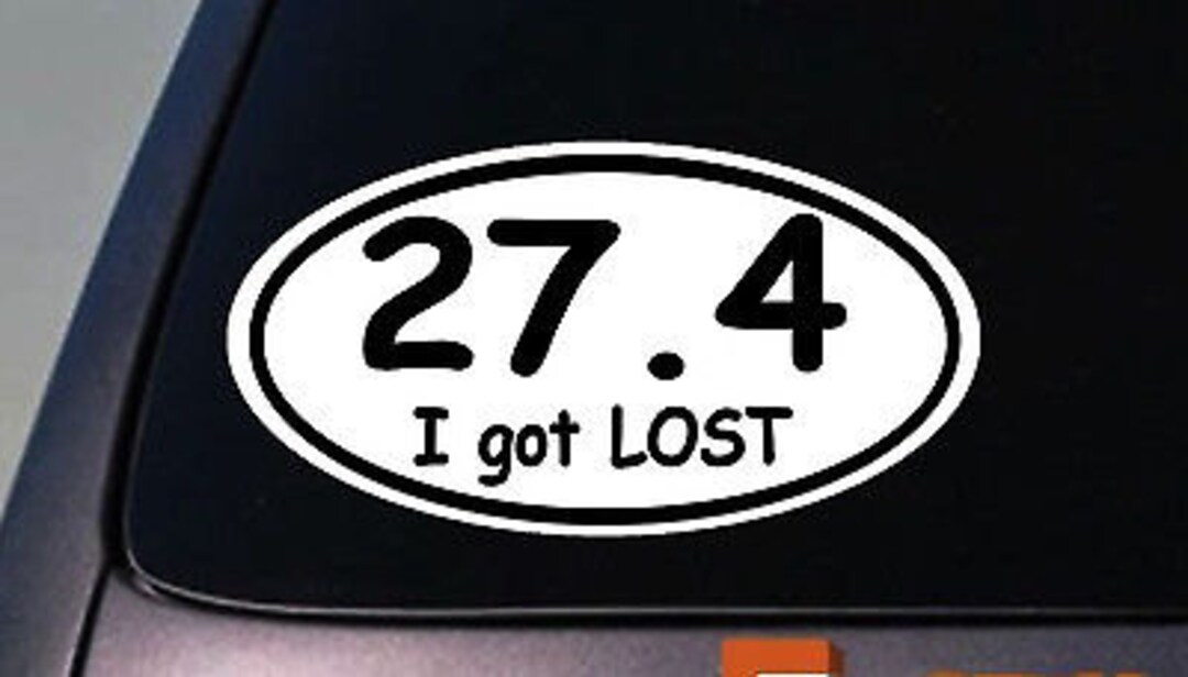 Marathon 27.4 Running Sticker Funny Car Decal Window Laptop *A75* - Etsy