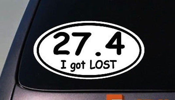 Marathon 27.4 Running Sticker Funny Car Decal Window Laptop | Etsy