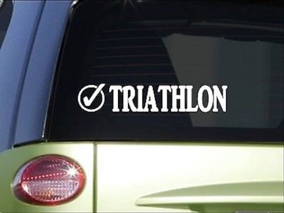 Triathlon Check I056 8 Sticker Decal Triathlete Swim | Etsy
