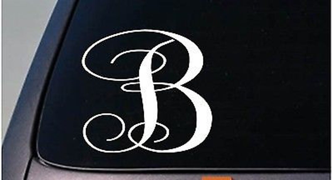 Letter B 6" Monogram Sticker Decal Truck Car Window Teach Craft ...